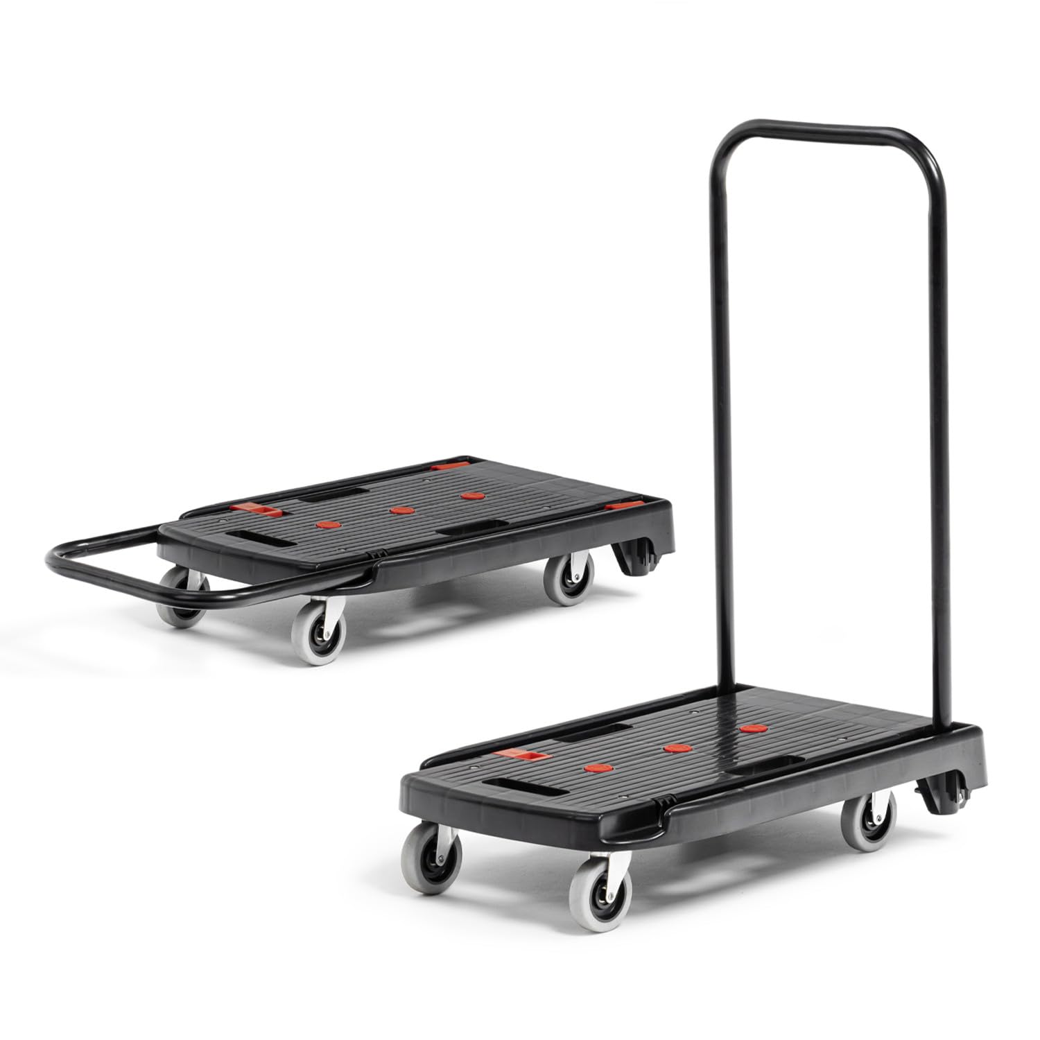 BIGAPPLE 150kg Capacity Plastic Foldable Platform Trolley for Heavy We ...